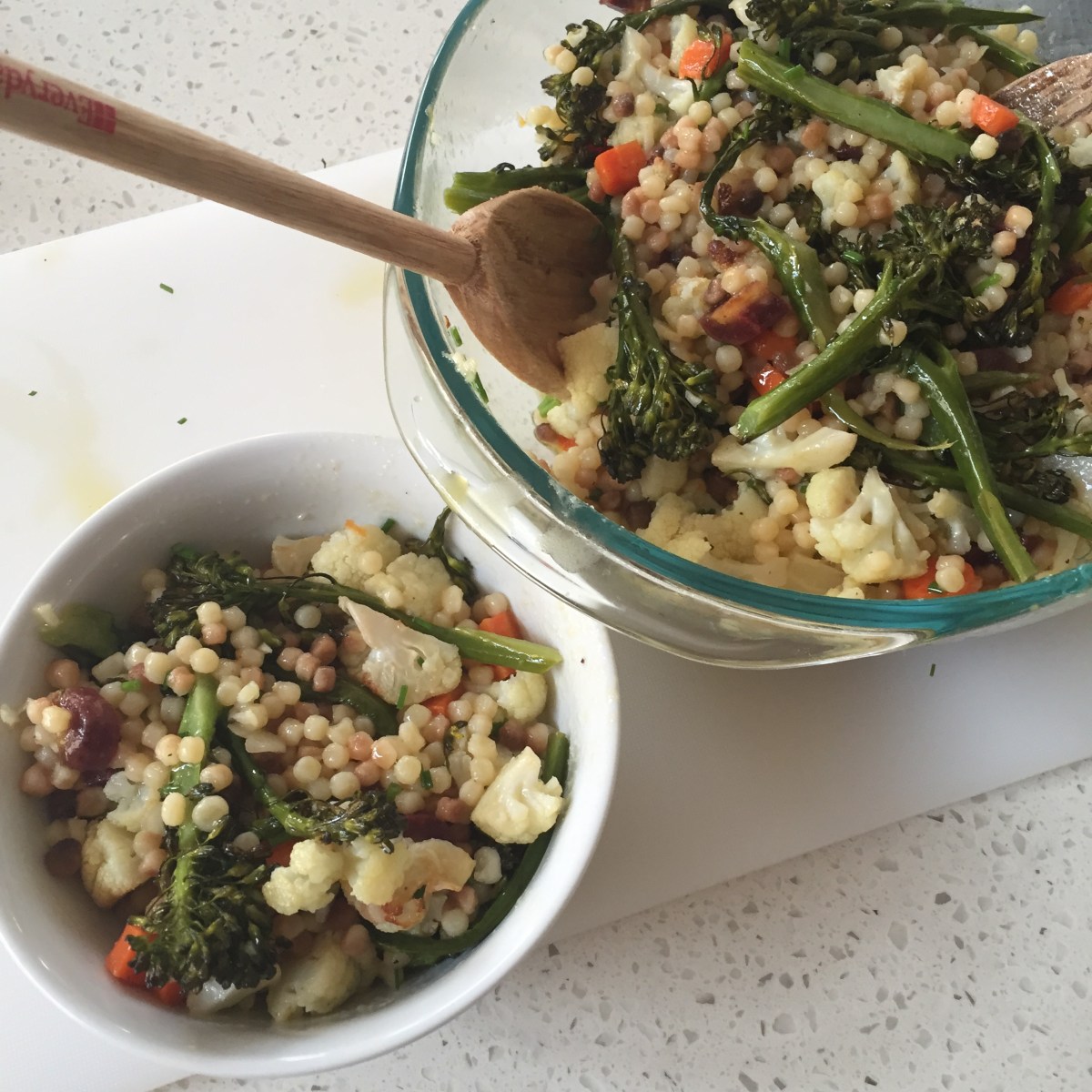 Fregola/Quinoa Salad with Roasted Vegetables and Lemon Vinaigrette – I ...